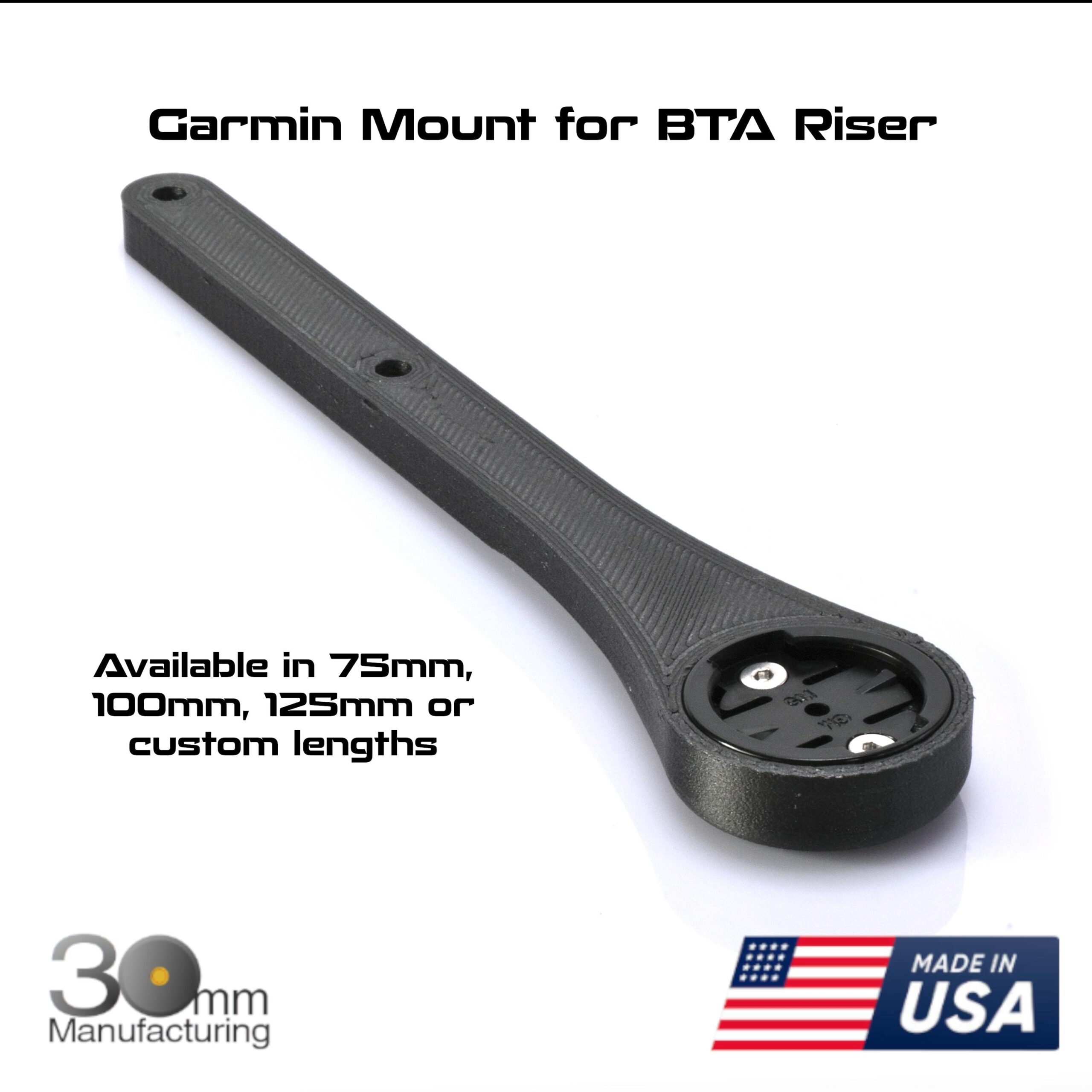 Computer Mount (Garmin or Wahoo) for BTA Risers – Ultralight - 30mm Design
